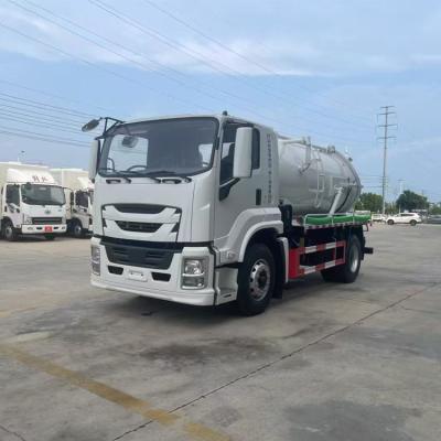 China Isuzu Desert Dry Sand Vacuum Truck Powder Material Vacuum Tank Truck for sale