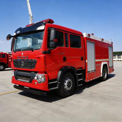 China HOWO Emergency Rescue 10tons Water Dry Powder Foam Combination Fire Fighting Truck for sale