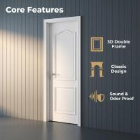 Quality Minimalist White Solid Wood Shaker Interior Door Flat Panel Solid Core 3D for sale