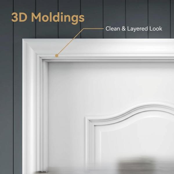 Quality Minimalist White Solid Wood Shaker Interior Door Flat Panel Solid Core 3D for sale