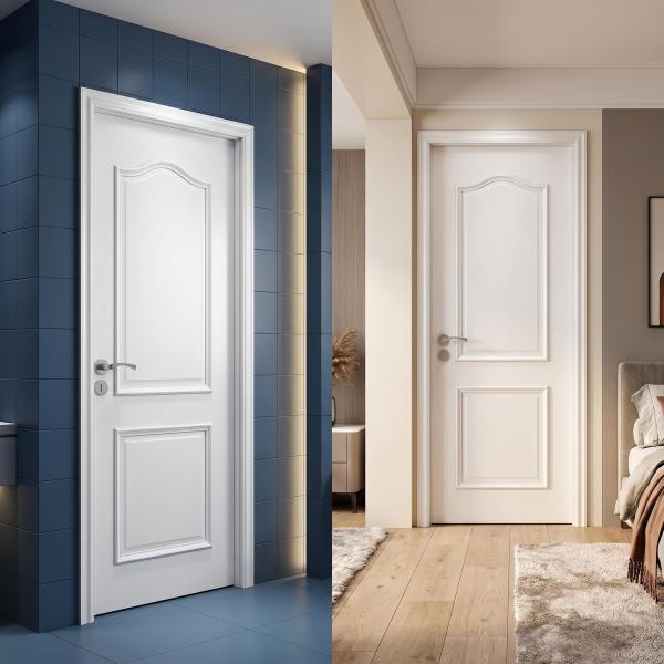 Quality 3D Molded Solid Core White Interior Doors Solid Wood Internal Doors White for sale