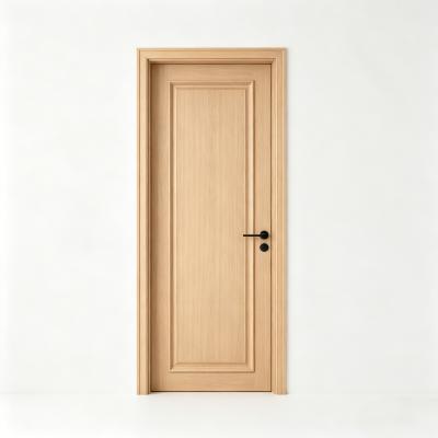 China Custom Non-Arched Oak Veneer Double Doors Oak Veneer Solid Core Door Three-Style Collection Solid Core Eco for sale
