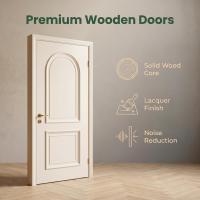 Quality Matte Solid Core Flush Interior Doors 2 Panel Wood Interior Doors Raised Arched for sale