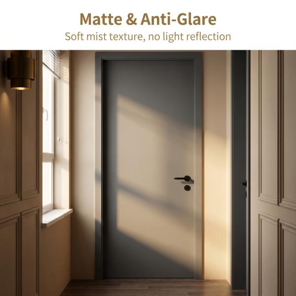 Quality No-Smudge Solid Mdf Doors Solid Slab Door Anti-Glare Matte High-Traffic Home for sale