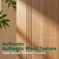 Quality Reeded Panel Solid Core Flush Interior Doors Solid Core Panel Door Veneer-Effect for sale