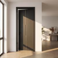 Quality Dark Tone Wood Slab Door Commercial Solid Core Wood Door Paint-Free Scratch for sale