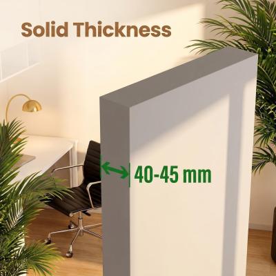 China Zero Formaldehyde Solid Wpc Door Wood Polymer Composite Doors 45mm Core Thermal Transfer Bathroom for sale