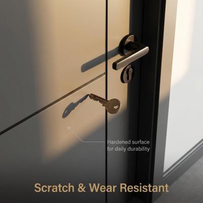 China Minimalist Door Handles Door Lever Lock Set Silent Scratch Wear Resistant Contemporary Hole Spacing 128 160 192 256 for sale