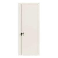 China Waterproof Customizable Push Pull Solid Wood Interior Door for Bedroom and Bathroom Projects for sale