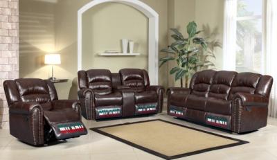 China New arrival,Leather Recliner Sofas,loveseat,recliner chair with console. for sale