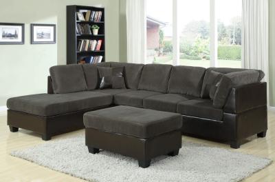 China Fabric L shaped Sofas,chaise with ottoman for sale