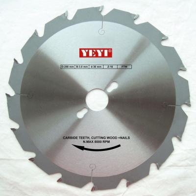 China 16T Carbide Tipped Saw Blade 250mm For Wood Cutting With Nails With Good Sharpness for sale