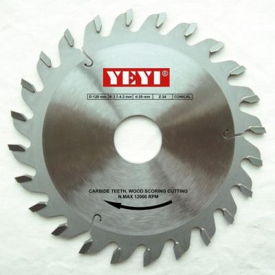 China Scoring TCT Carbide Tipped Saw Blade For Sectioning Machines , With Conical Teeth for sale