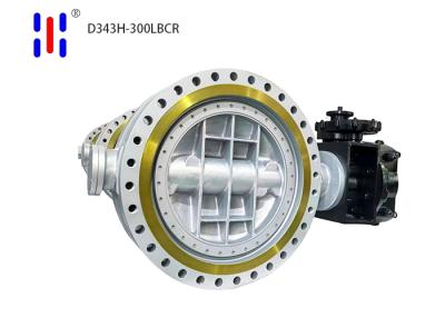 China Manual Flange Triple Eccentric Hard Seal Butterfly Valve rictionless WCB & SS for sale