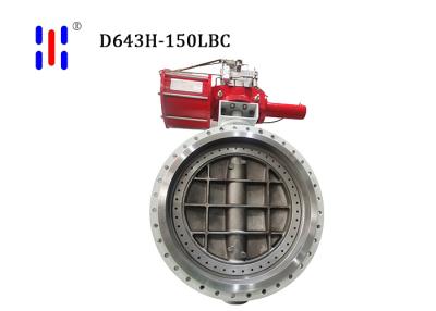 China MT Pneumatic Butterfly Valve  Triple Offset Lug Valve Flanged 150LB Carbon Steel for sale