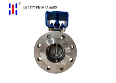 China DN80 Flanged Triple Offset Butterfly Valve   PN16 Duplex 2205 For Industrial for sale