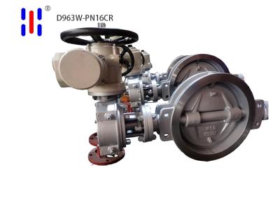 China Motorized Electric Butterfly Valve Butt Welding PN16 Triple Eccentric Butterfly Valve for sale