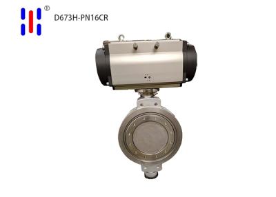 China Pneumatic Wafer PN16 Triple Offset Butterfly Valve Carbon Steel with 316 Trim for sale