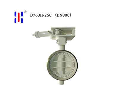 China Hydraulic Triple Eccentric Butterfly Valves PN25 DN800 Carbon Steel For Marine for sale