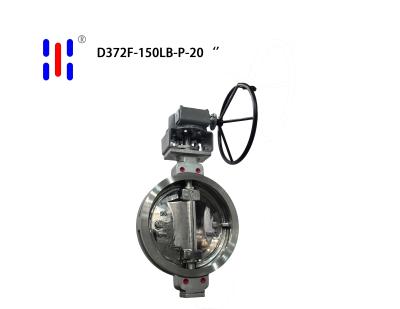 China 20in Wafer Double Eccentric Butterfly Valves 150LB Sanitary Mirror Polished 304 Offset Flanged for sale