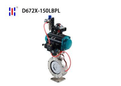 China 150LB Pneumatic Butterfly Valves NBR Lined SS304L Double Offset Butterfly Valve for sale