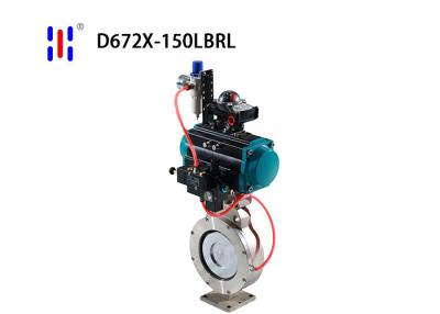 China Food Grade Pneumatic Butterfly Valves SS316L Double Offset Wafer Butterfly Valves 150LB for sale