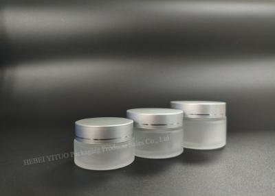 China Customized Screw Top Glass Frosted Cream Jar Premium Look & Feel for sale