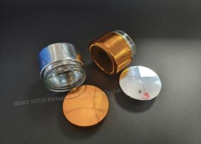 China Glass Electroplating Cosmetic Cream Jar Round Shape Fast Turnaround for sale