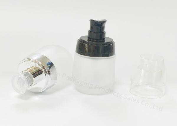 Quality 50ml Empty Lotion Bottles Frosting Glass Press Pump Sealing Type for sale