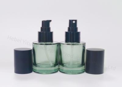 중국 녹색 유리 대량 향수병 50ml 제조업체 실린더 모양 판매용
