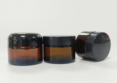 China Good Sealing Brown Aromatherapy Glass Jars Bottle Flat Top Cap for sale
