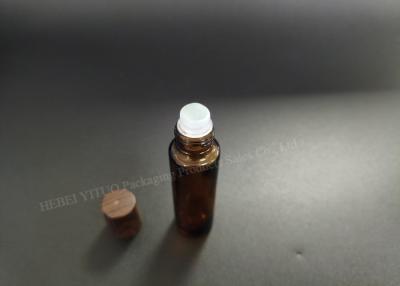 Cina Flaconi roll-on in vetro ambrato cilindrico per oli essenziali 10ml 20ml 30ml 50ml in vendita