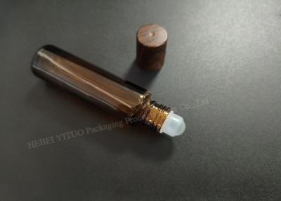 Cina Flaconi roll-on in vetro ambrato cilindrico per oli essenziali 10ml 20ml 30ml 50ml in vendita