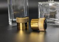 China 30mm Plastic Perfume Bottle Caps with Golden Electroplating - 25mm Width Screw Lids for Luxury Packaging for sale