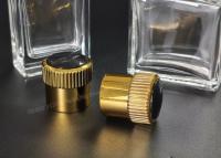 China 30mm Plastic Perfume Bottle Caps with Golden Electroplating - 25mm Width Screw Lids for Luxury Packaging for sale
