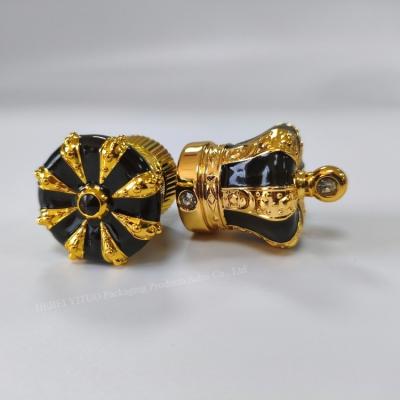 China Perfume Crown Cap 32mm Metal Pump Perfume Bottle Lid for sale