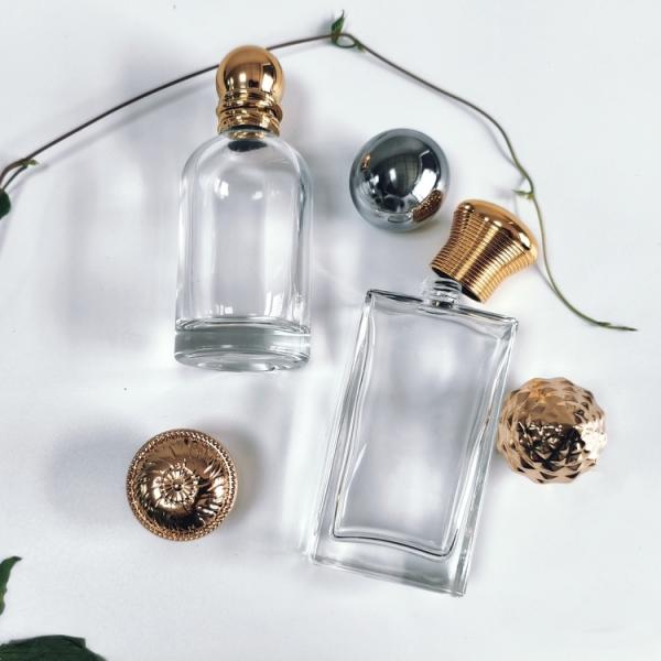 Quality Clear Bulk 1 Oz Refillable Glass Perfume Bottle OEM Logo Round Shape for sale