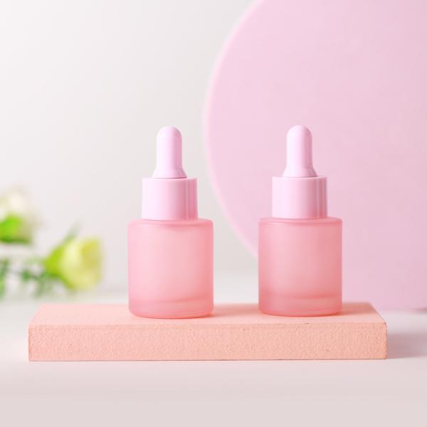 Quality Round Frosted Dropper Bottle 30ml Empty Custom Color ODM OEM for sale