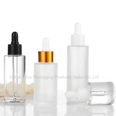 China Bulk Dropper Empty Essential Oil Bottles Clear 2oz Customize Logo for sale