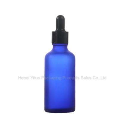 Cina Flaconi contagocce per oli piccoli in vetro blu opaco 5ml 10ml 15ml 20ml in vendita