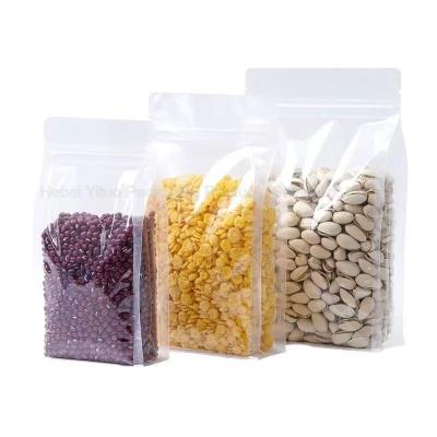 Cina Imballaggio flessibile Ziplock trasparente con logo personalizzato a forma quadrata in vendita