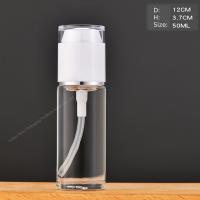 China Custom 1oz Clear Glass Empty Lotion Bottles with Press Pump - 1000pcs MOQ, Gold/Silvery Caps for sale