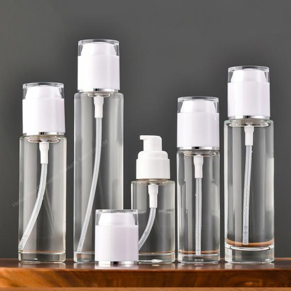 Quality Custom 1oz Clear Bulk Empty Lotion Bottles With Press Pump for sale