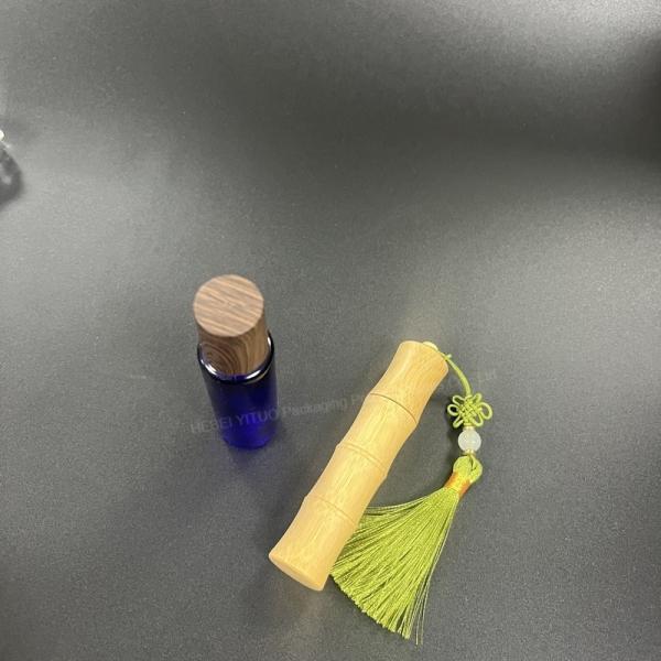 Quality Peppermint Roller Bottles 5ml Bulk With Wooden Cap for sale