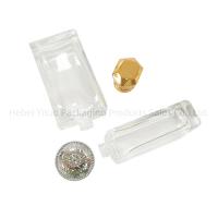 China 50ml Borosilicate Glass Sprayer Bottle Square Transparent Perfume Bottle for sale