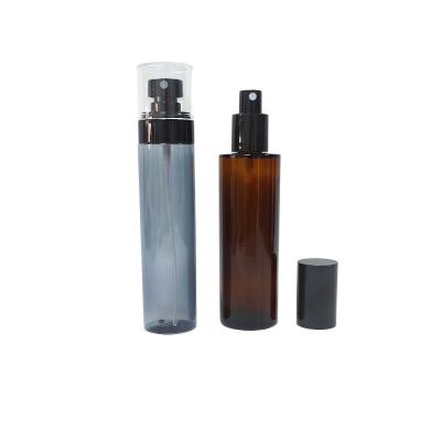 China Silk Screen Printing Travel Size Spray Bottle Cylinder Shape Clear Compact Refillable Container Suitable for Cosmetic Sanitizer and Essential Oil for sale
