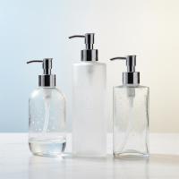 China 500ml Glass Shampoo Bottles with Pump Customizable Colors Leak Proof Square Design for sale