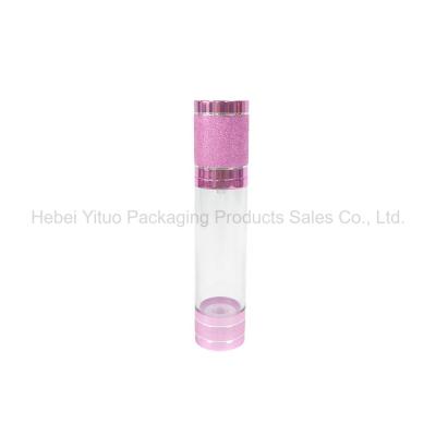 China PP Metal Shoulder Airless Pump Bottles Black Custom Shapes Ideal for Cosmetics Skincare and Personal Care Packaging Needs for sale