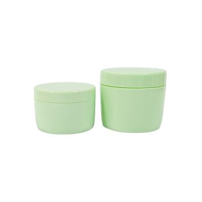 China Pastel Green PP Empty Mask Jar Wide Mouth For Facial Mask & Body Scrub for sale