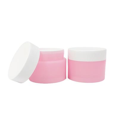 China Wide Mouth Empty Plastic Cream Jars, Custom Logo Cosmetic Containers for sale